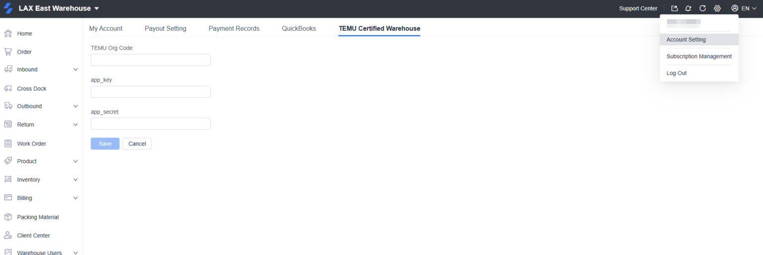 ShipOut WMS如何对接Temu合作仓？ – ShipOut Support Center